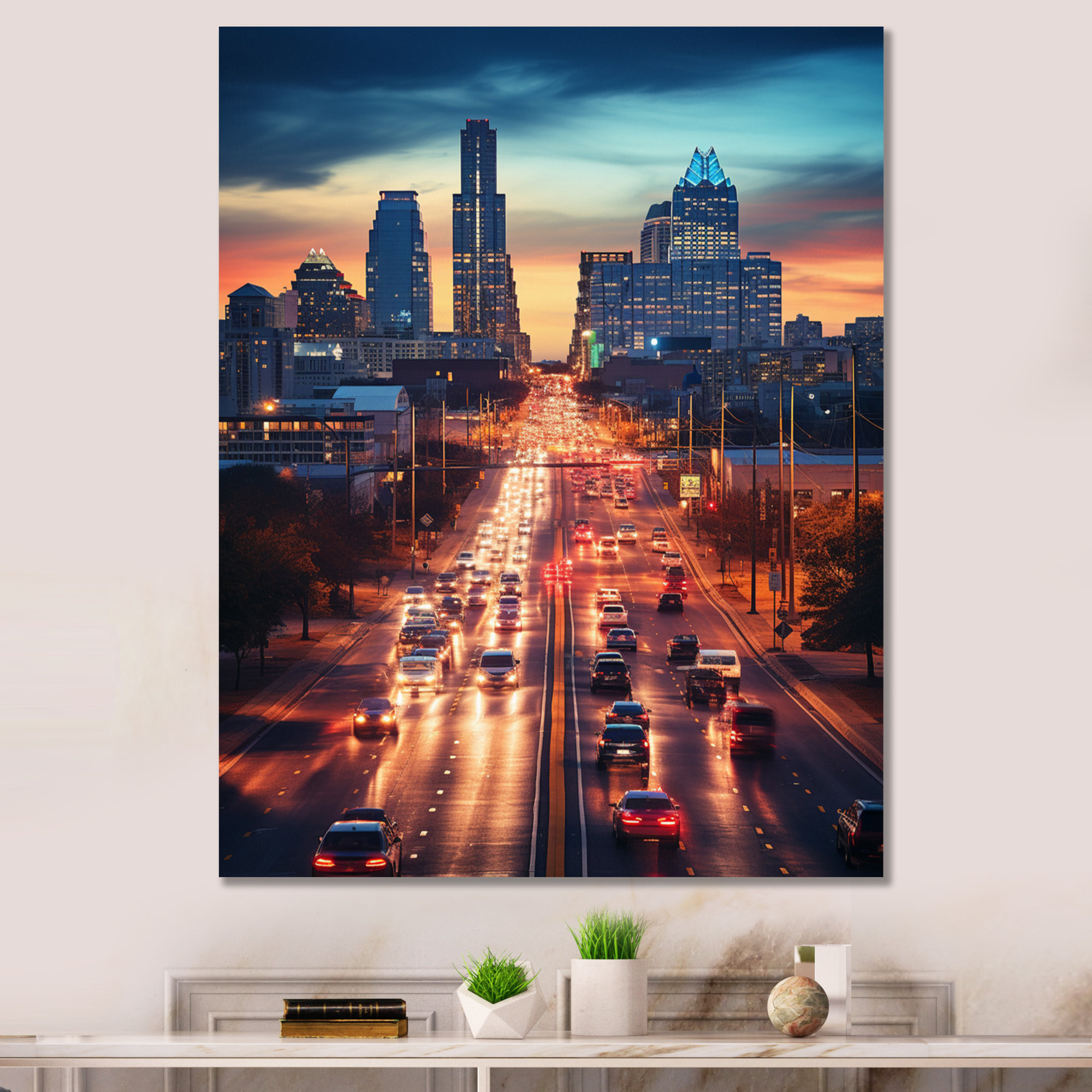 Latitude Run® Austin Beautiful Cityscape Spot II - Cityscapes Wall Art Living Room - Wayfair Canada